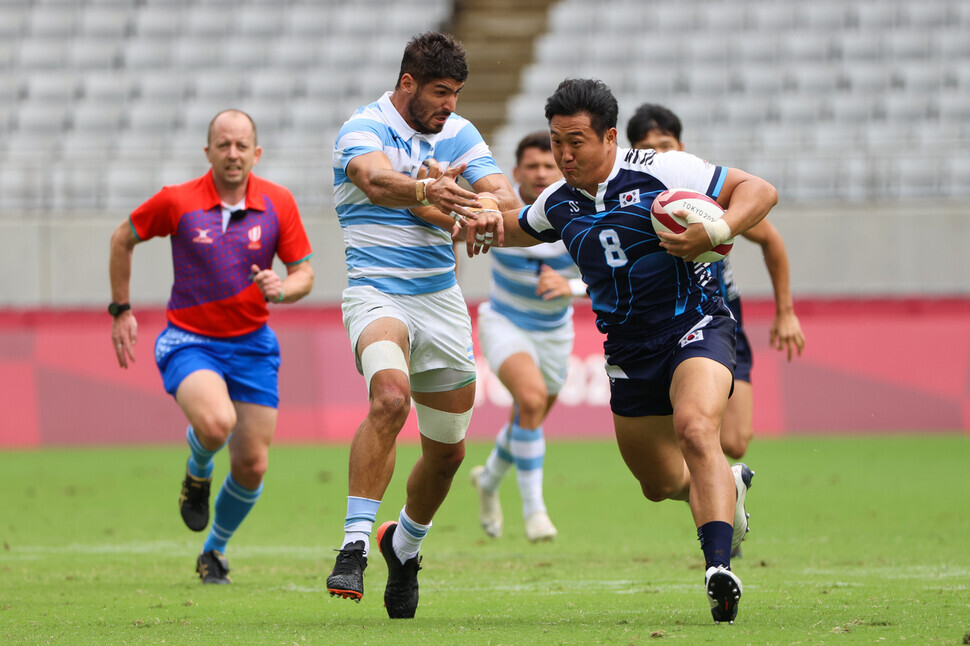 [Photo] S. Korean men's rugby sevens team makes Olympic debut in Tokyo