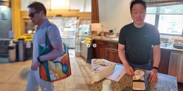 '까치집 머리'로 멍~SK 최태원 SNS 사진 연일 화제