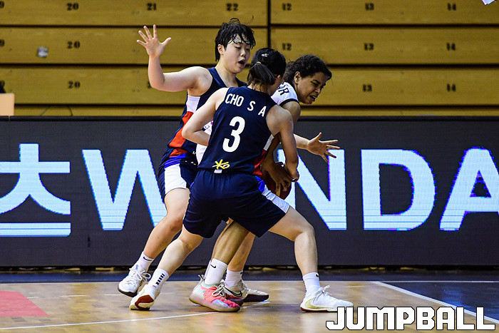 [JB포토] U19 여자농구월드컵, 한국여자대표팀 '기습적인 더블팀'