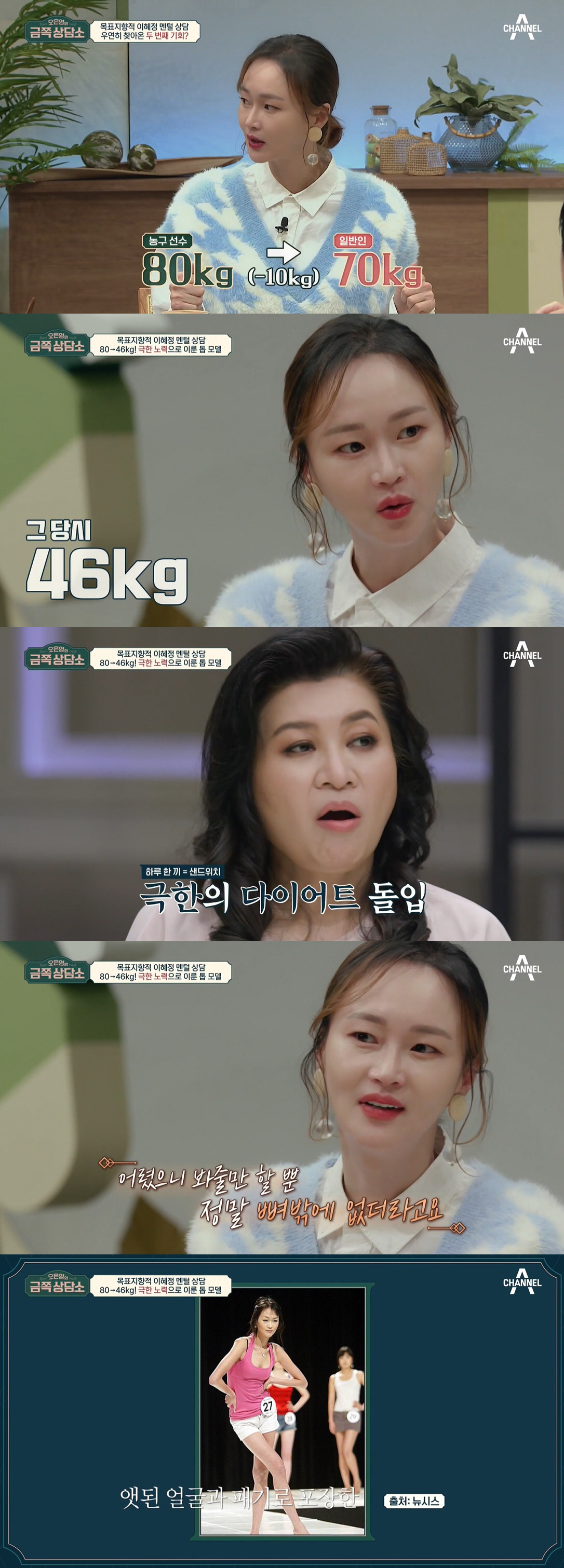 이혜정 "키 179cm, 몸무게 80→46kg 감량..조기폐경 위기도" ('금쪽상담소')