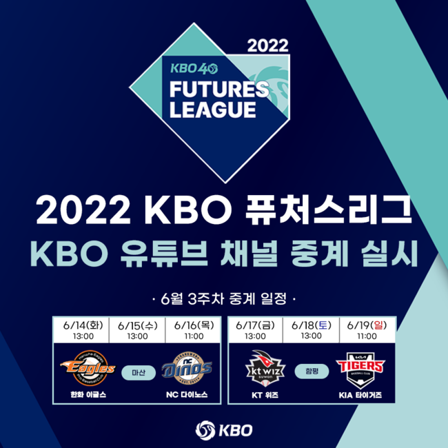 KBO, 14일부터 퓨처스리그 유튜브 중계 시작