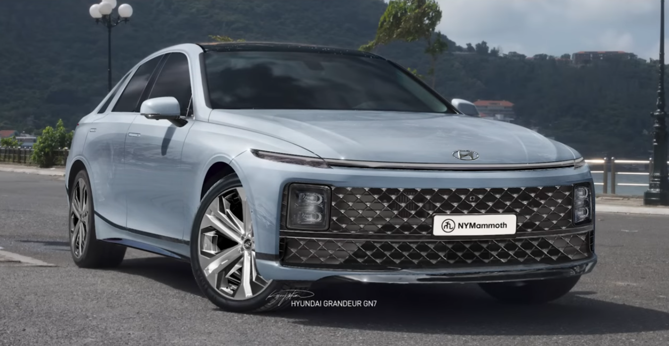 '날카로운 한 줄 램프' 신형 그랜저 GN7 렌더링 | 더드라이브