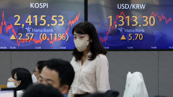 코스피, 2,410선 안착..내일 FOMC 앞두고 관망세