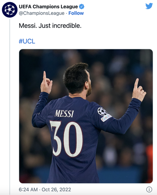 '2G 2AS' 메시, 마카비 하이파전 POTM 선정 [공식발표]