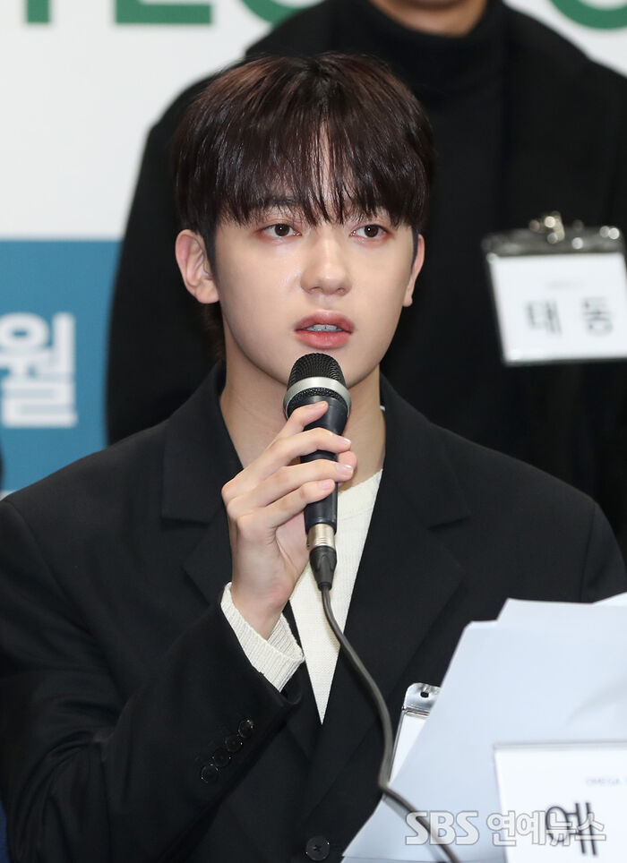 [E포토] 오메가엑스 예찬, '소속사 대표로부터 술자리 강요'