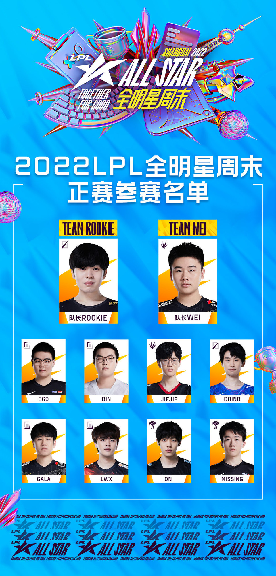 [LPL] '우지-더샤이 제외' LPL, 올스타전 명단 공식 발표