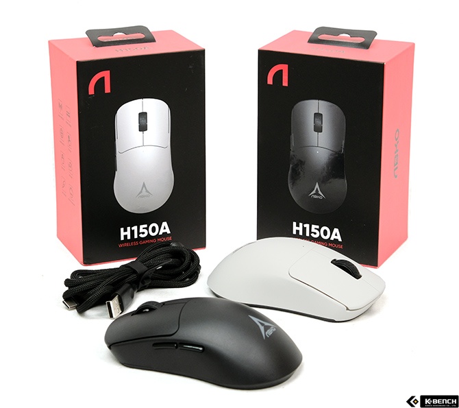 무게 57g에 최상급 스펙, 앱코 H150A 유무선 게이밍 마우스 | 보드나라/케이벤치