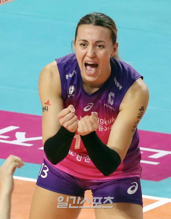 [포토]옐레나,득점 포효