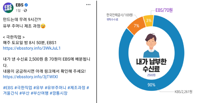"수신료 70원만 받는다" SNS로 시위 이어가는 EBS
