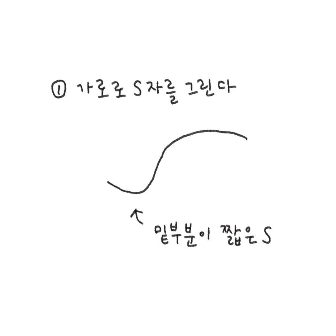 강아지 옆모습 쉽게 그리는 방법 귀찮