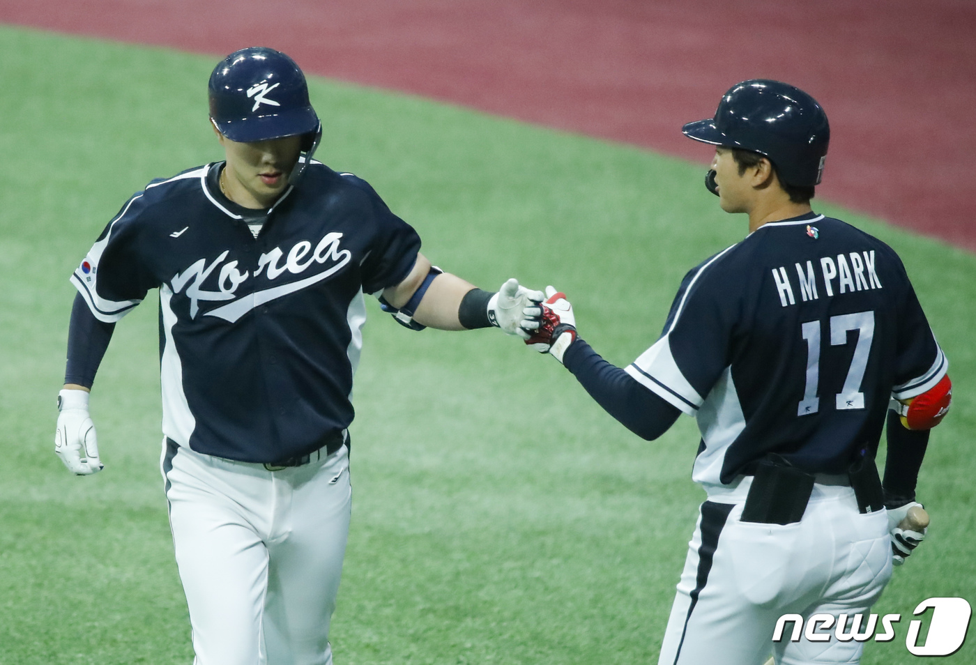 '고영표 호투+박건우 홈런' WBC 대표팀, SSG에 10-2 대승