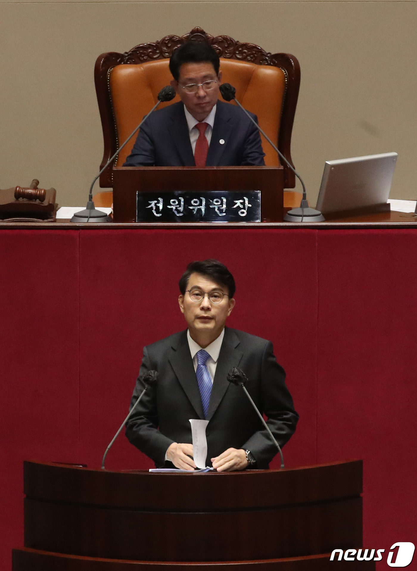 선거제 개편 전원위 발언하는 윤상현 의원