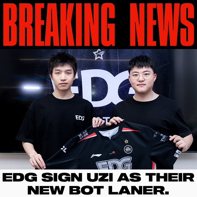 [오피셜] LPL 슈퍼 스타 '우지' 젠쯔하오, EDG 합류 공식 발표