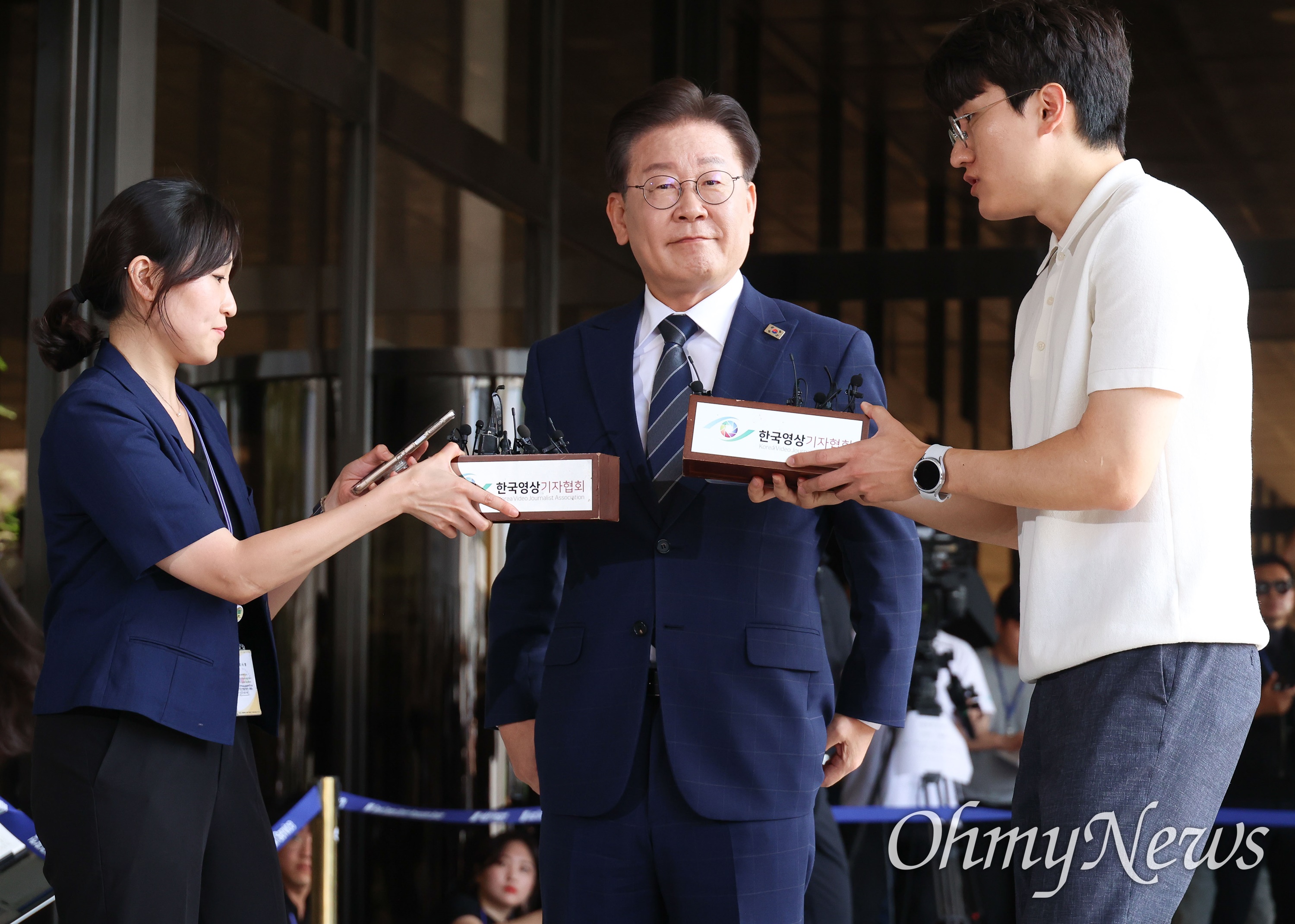 [오마이포토] 백현동 의혹 검찰 출석하는 이재명 대표