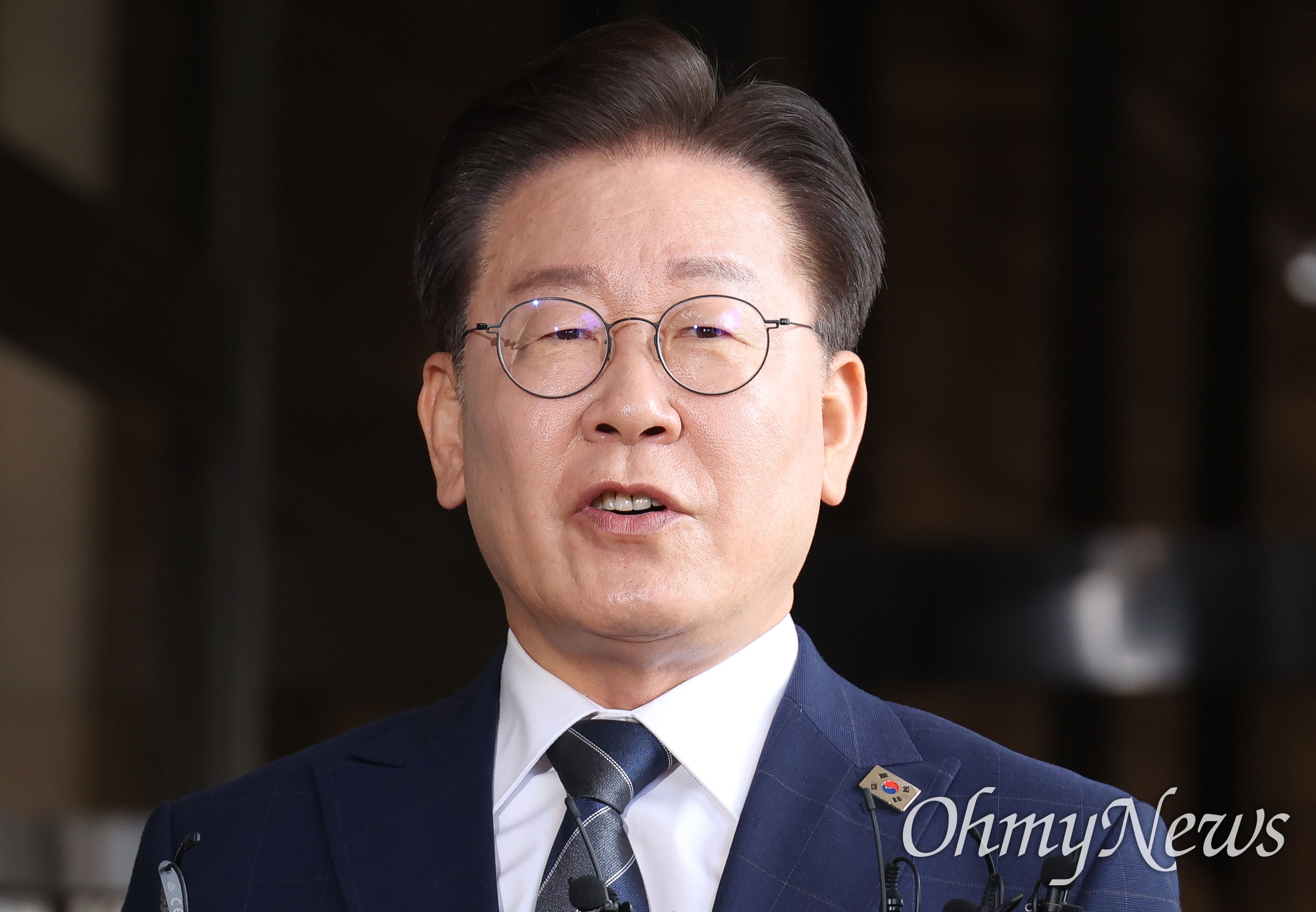 [오마이포토] 백현동 의혹 검찰 출석하는 이재명 대표