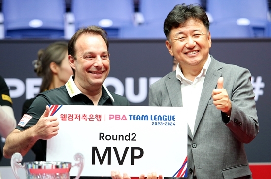 ‘신생팀’ 에스와이, 천신만고 끝 PBA팀리그 2R 우승…창단 3개월만