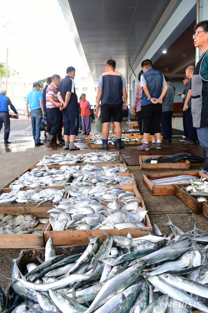 경매하는 어민과 상인