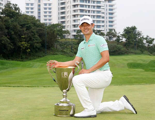 김비오, '18번홀 이글+연장' 끝에 KPGA LX챔피언십 와이어투와이어 우승(종합)