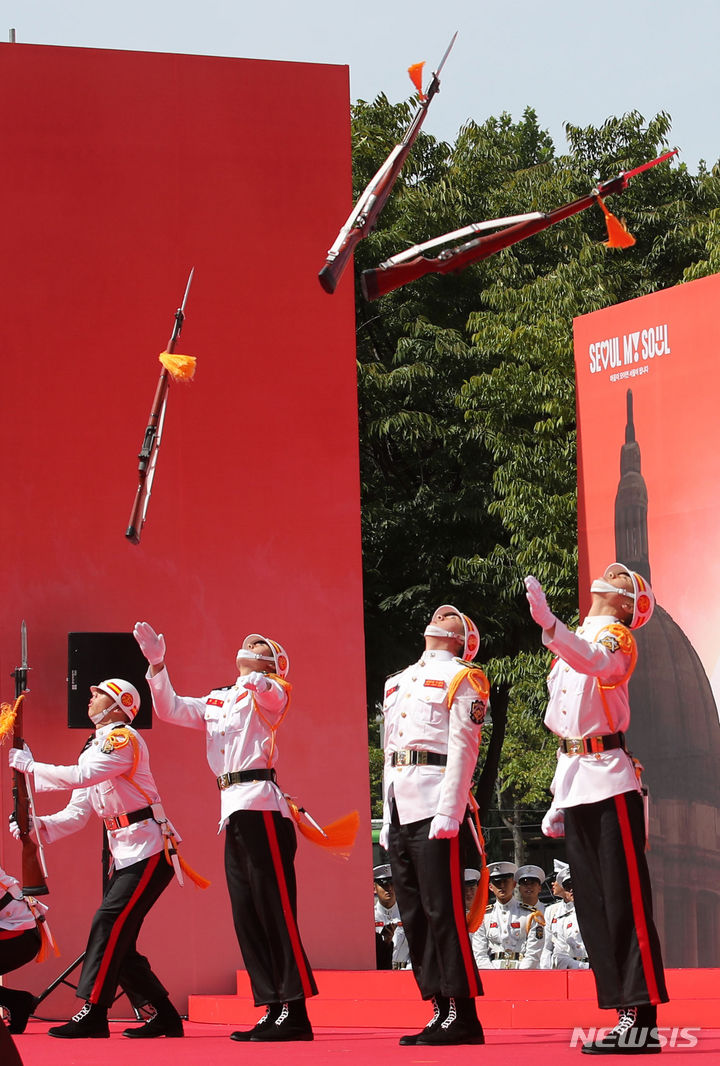 해병대 의장대 시범