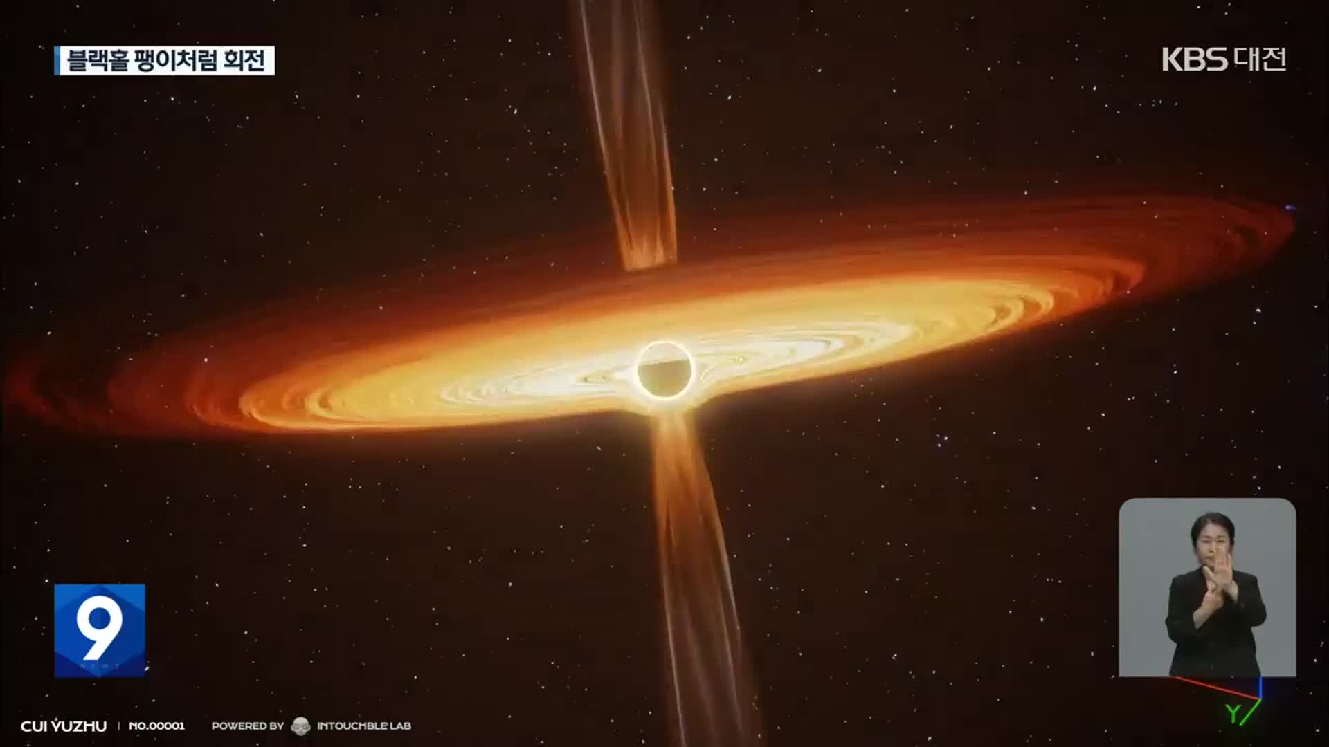 M87 블랙홀, 팽이처럼 흔들리며 회전한다!