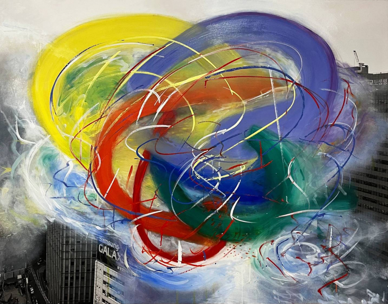 [Photo News] AI, conventional painting come together