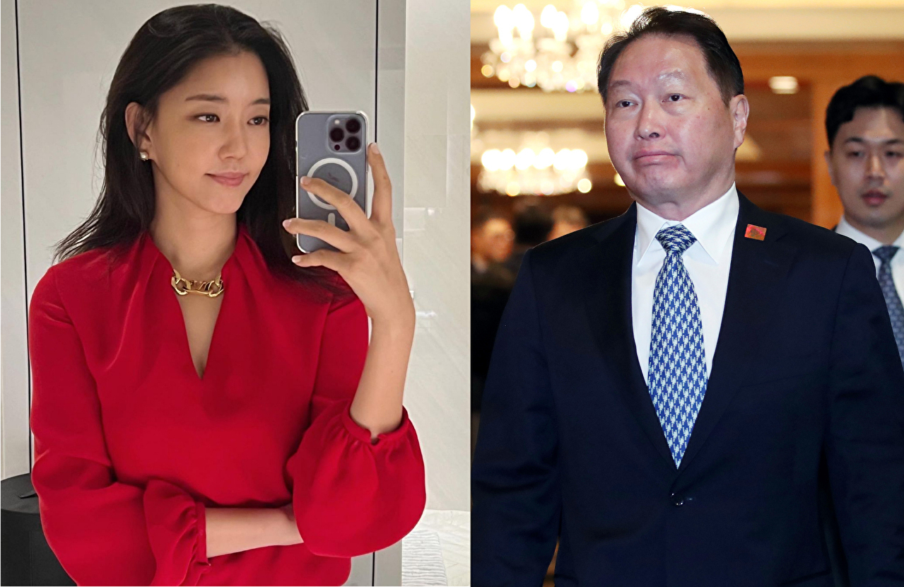 동거인 김희영 손잡고 나타난 최태원 회장…루이뷔통 행사서 포착