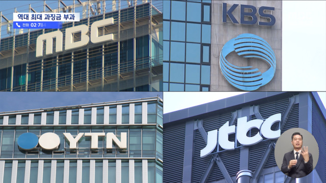 MBC KBS 등에 과징금 총 1억 4천만 원‥"사상 초유의 정치 심의"