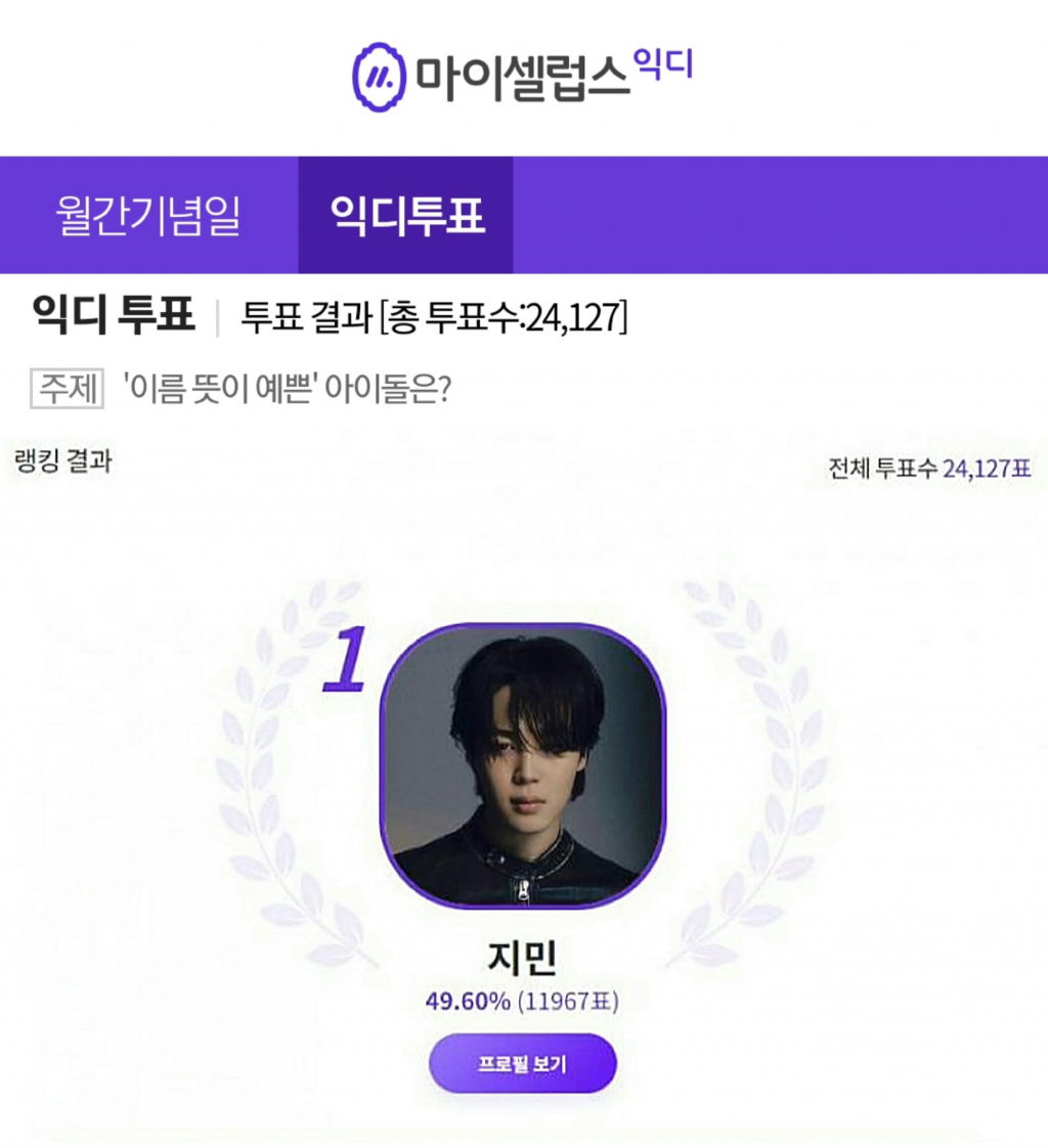 지혜 지 智 하늘 민 旻 방탄소년단 지민 이름 뜻이 예쁜 아이돌 1위