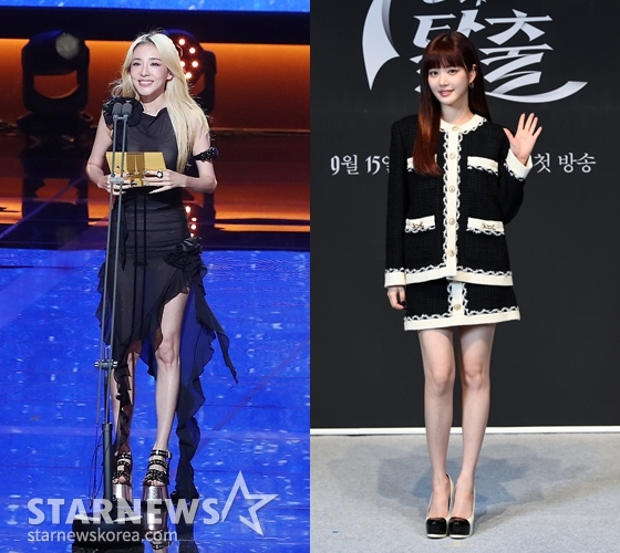 '38kg' 산다라박vs'내복 세겹' 이유비, 종잇장 몸매..팬들은 걱정 [스타이슈]