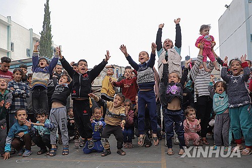 MIDEAST-GAZA-RAFAH-CHILDREN