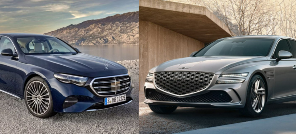 "삼각별 갬성 참아?" 출시 앞둔 벤츠 신형 E클래스, 제네시스 G80 F/L과 맞대결! | M투데이