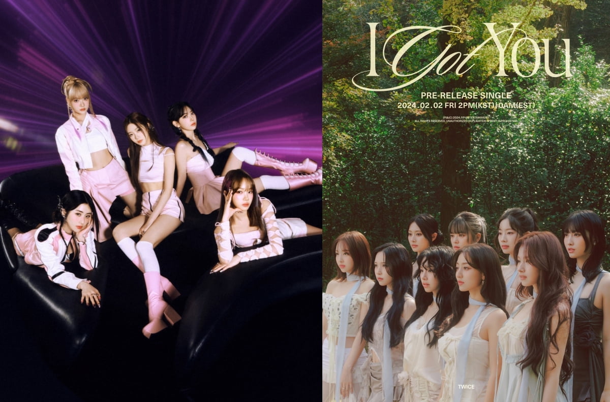 "잘봐, 간판 걸그룹 싸움이다"…'하이브' 르세라핌 vs 'JYP' 트와이스, 2월 대격돌 [TEN뮤직]