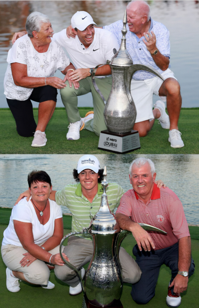 매킬로이, 첫 우승 대회서 다시 트로피… 부모님과의 사진 나란히[SNS ZONE]