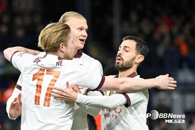 무자비한 맨시티, 홀란드 5골+KDB 4도움 폭발...루턴 타운 6대2 압살+FA컵 8강 진출