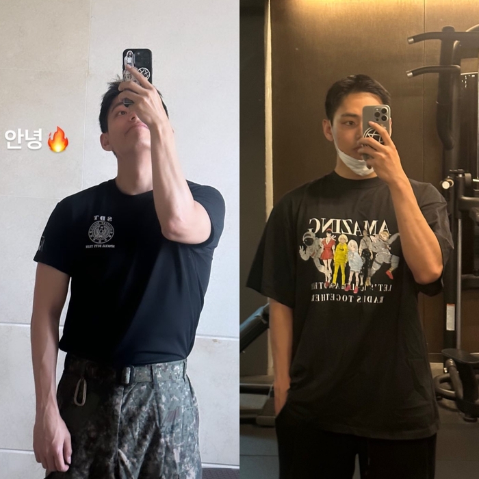 뷔, SDT 군복무 中 휴가 근황 공개…“나PD 생파·벌크업 중”[SNS는 지금]