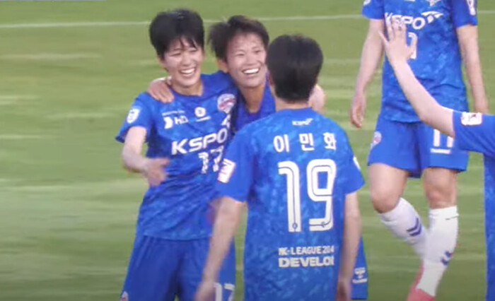 여자축구 KSPO, 상무에 2-0 승…현대제철 제치고 선두로