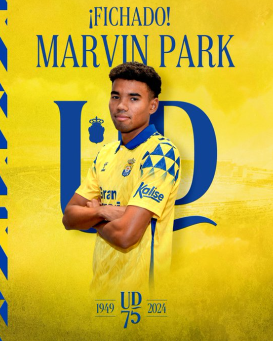 [오피셜] '한국계 측면자원' 마빈 박, 라리가 라스 팔마스 완전 이적