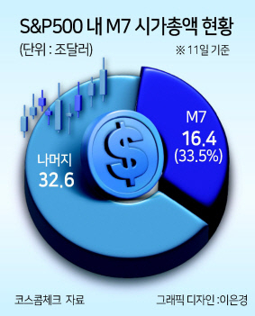 M7 템포 조절했지만...S&P500 비중 33% 차지 [한미증시 부익부 빈익빈]