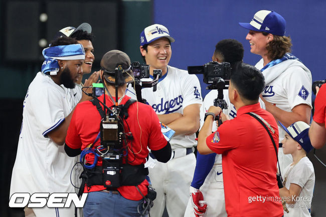 "가능하면 중앙으로…" 오타니 조언 덕분? 다저스 거포, 결승서 14개로 홈런더비 우승