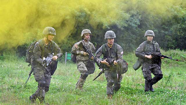한미 ROTC 후보생, 충북 괴산 육군학생군사학교서 동반훈련