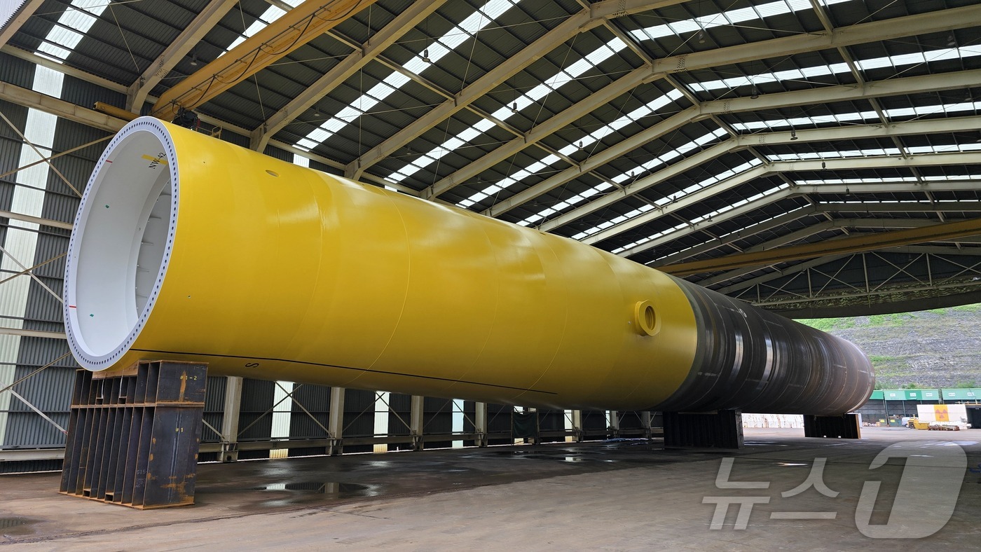 GS엔텍, 영광낙월 해상풍력 프로젝트에 모노파일 첫 출하