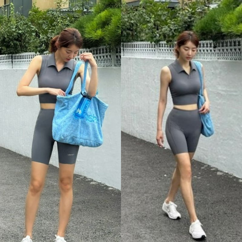 이렇게나 날씬한데…장희진, 폭염에도 '170cm 47kg' 유지하러 운동행
