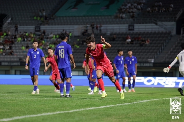 ‘심연원·진준서·홍석현·김명준 골’ 이창원호, 태국과 서울 EOU컵 1차전서 4-1 대승
