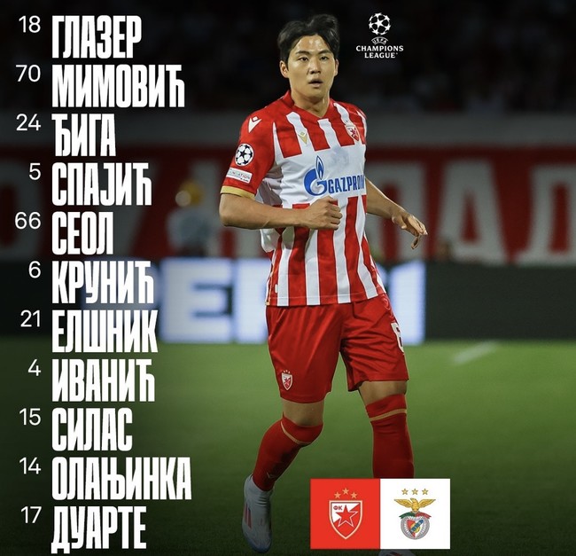 '하필 UCL 데뷔전 첫 상대가 디 마리아' 설영우, LB로 나섰다 RB로 마무리...평점 1위+키패스 3회 '맹활약'