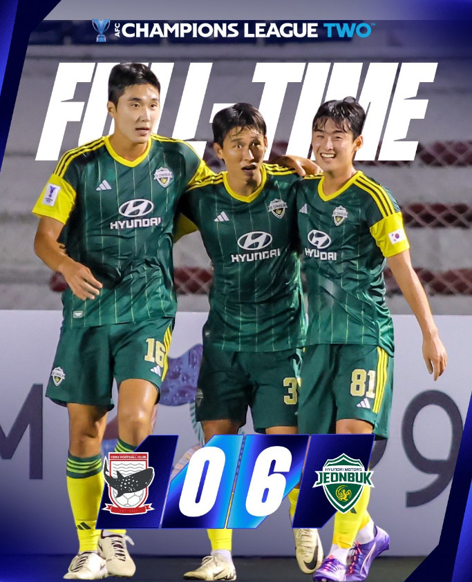 '전주성의 미래' 18살 진태호 프로 데뷔골+데뷔 도움... 전북, ACL2 첫 경기서 세부 6-0 완파