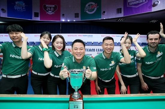 “이것이 2관왕의 저력” NH농협카드, 6연승으로 3라운드 정상…포스트시즌 티켓 확보[PBA팀리그]