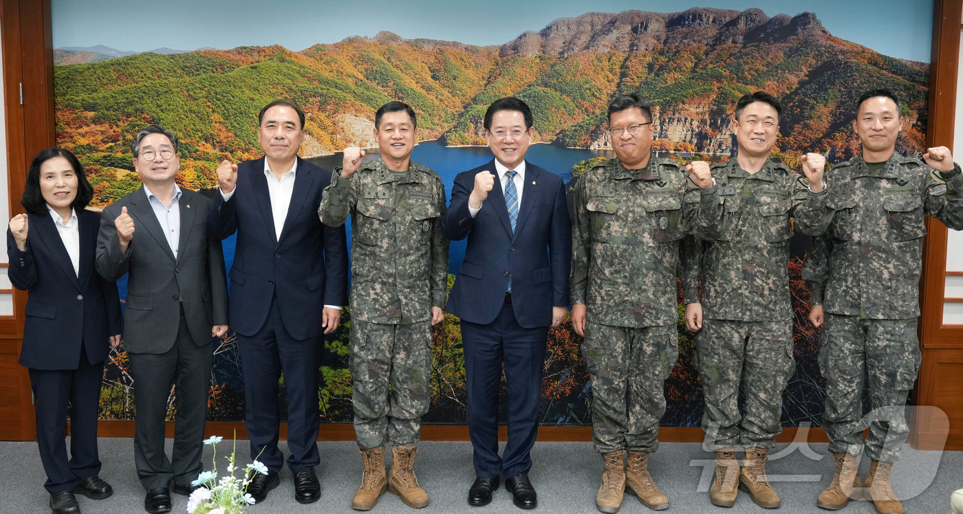 이일용 제31보병사단장 전남도 내방