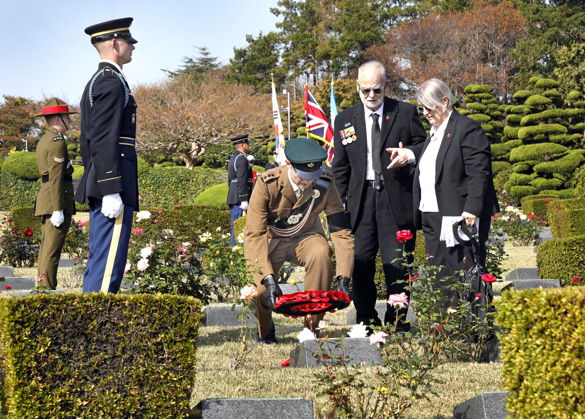 Graves of four fallen British soldiers identified and honored in Busan ...