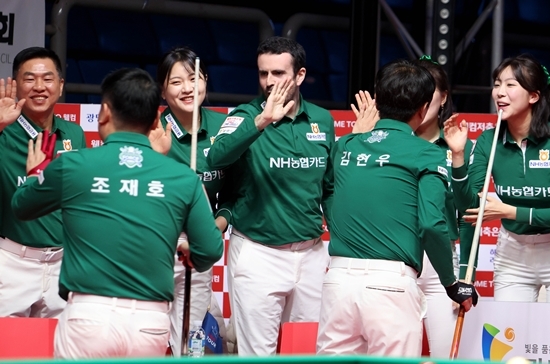 “아직 늦지 않았다” NH농협카드, 연패 깨고 4R 첫 승 신고…휴온스 3연승으로 선두 수성[광명시PBA팀리그]