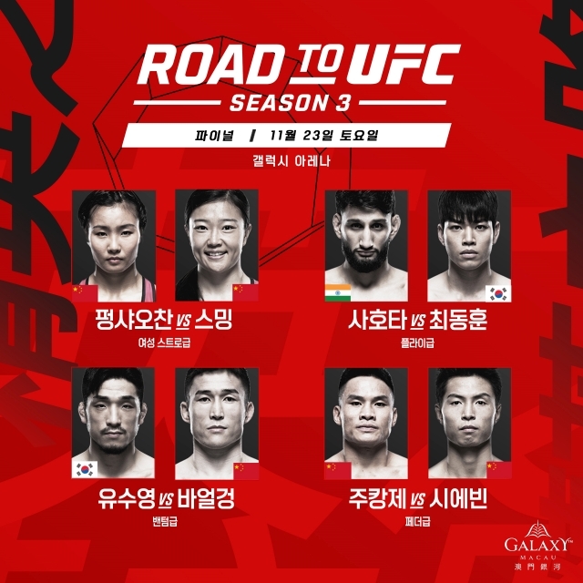 ‘유짓수’ 유수영과 최동훈, UFC 마지막 시험 무대 오른다…23일 ROAD TO UFC 시즌 3 결승 출전 [UFC]